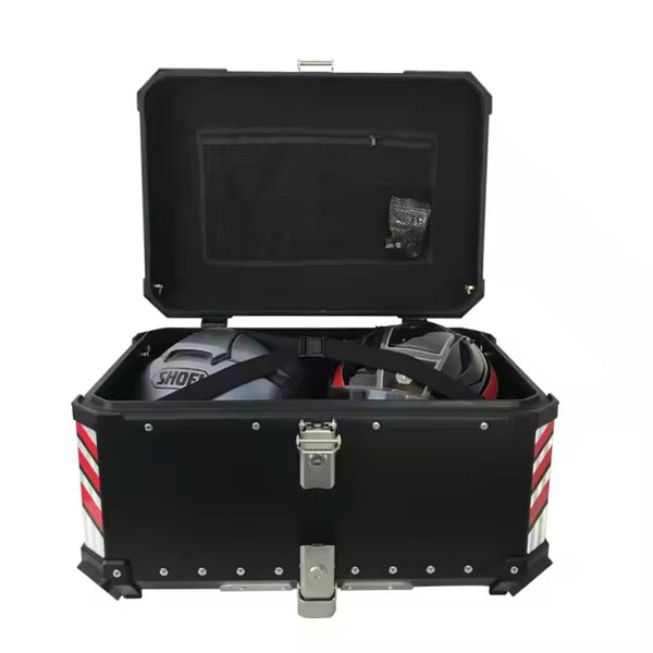 Motorcycle Top Box - Black Red 85 Liter | Kings