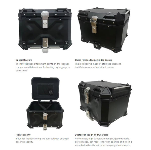 Motorcycle Top Box - Black 35 Liter | Kings Motorcycle