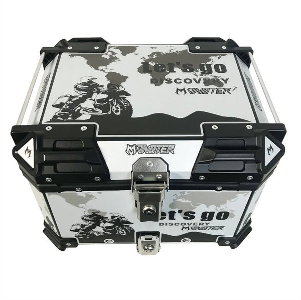 Motorcycle Top Box, 45 Liter - White Monster | Kings