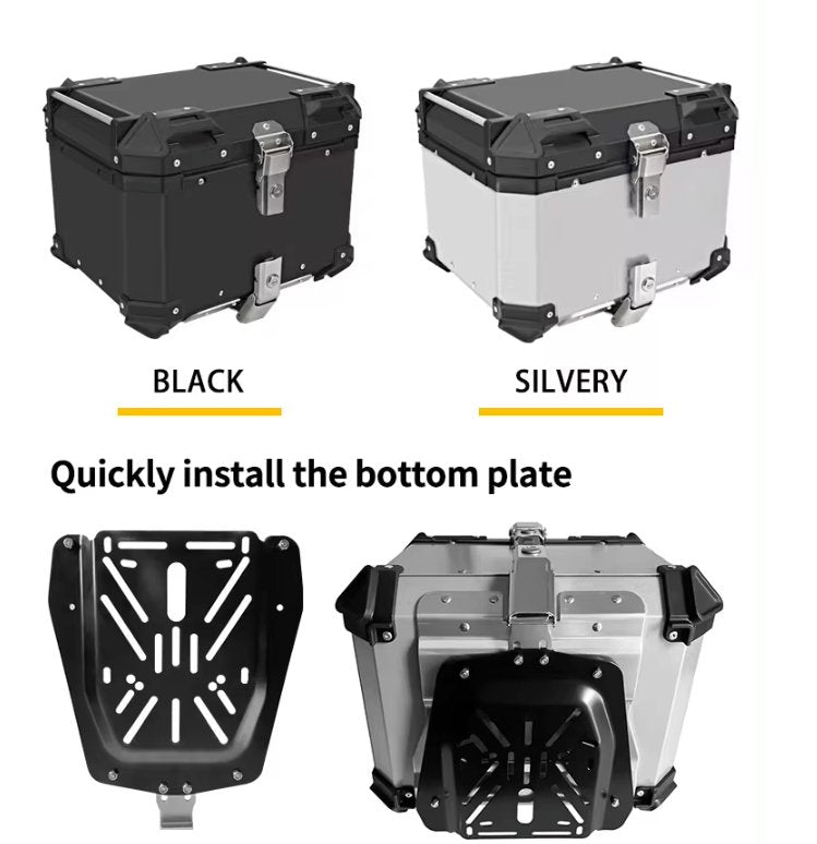 Black Motorcycle Top Box, 55 Liter | Kings Motorcycle