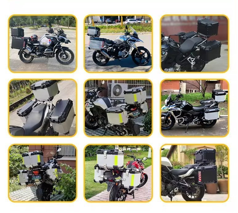 Motorcycle Top Box - Silver Neon 65 Liter | Kings