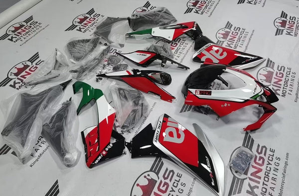 Aprilia RSV4 1000 Fairings - Red, Silver, Black | Kings