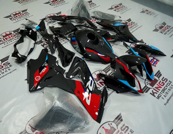 BMW S1000RR Fairings (2017-2018) Carbon Fiber, Blue, Red