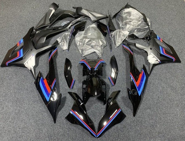 BMW S1000RR Fairings (2019-2022) Black, Blue, Red, Stripe