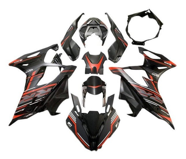 BMW S1000RR Fairings (2019-2022) Matte Black, Red, Gray