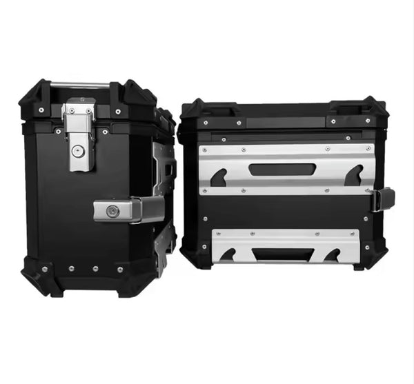 Black Motorcycle Side Box Storage, 38 Liter Pair | Kings