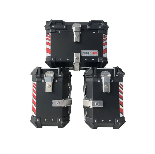 45 Liter Motorcycle Top Box - Black, Silver, Red | Kings