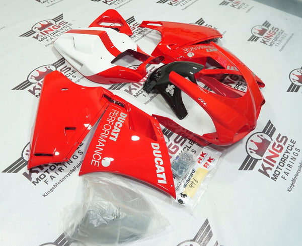 Ducati 996 Fairings (1998-2002) Red, White, Carbon Fiber