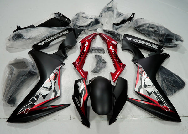Honda CBR650F Fairings (2014-2016) Matte Black, Candy Red