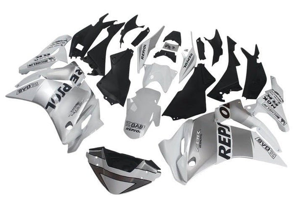 Honda CBR 250R Fairings (2011-2014) White, Silver Repsol