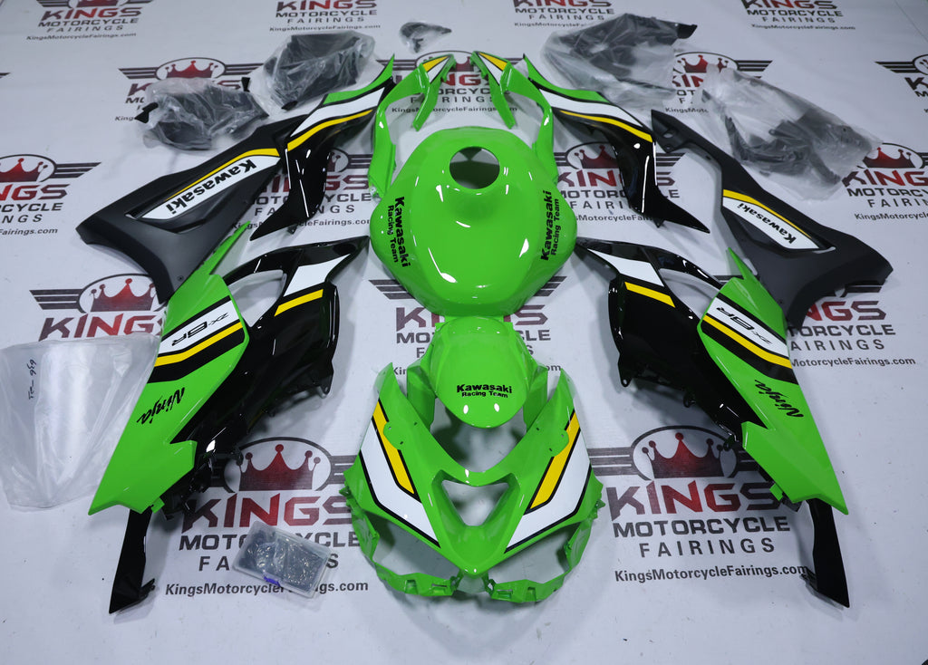 Green, Black, Yellow - Kawasaki ZX6R (2024-2025) Fairings