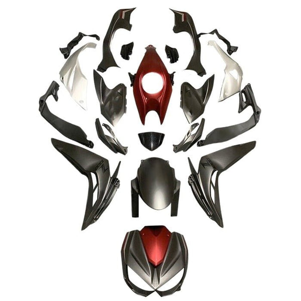 Fairings | Kawasaki Z1000 (2014-2019) Matte Black, Candy Red