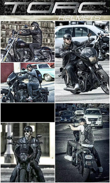 Motorcycle Helmets | Matte Black Freedom Wings T55 Half Helmet