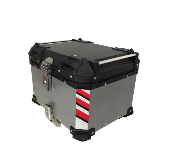 45 Liter Motorcycle Top Box - Silver, Black, Red | Kings