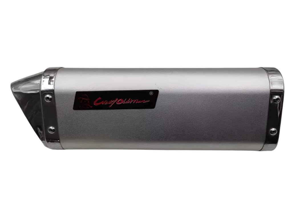 Motorcycle Exhaust, Blue Silver | Universal Slip-On (50-200cc) Kings