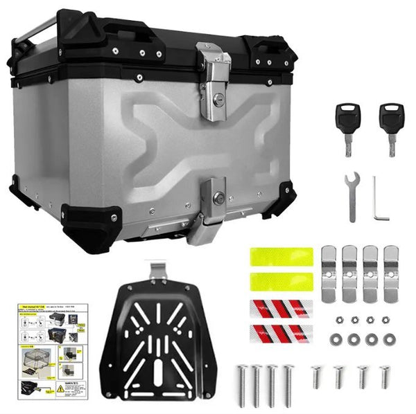 Motorcycle Top Box - Silver Red X 55 Liter | Kings