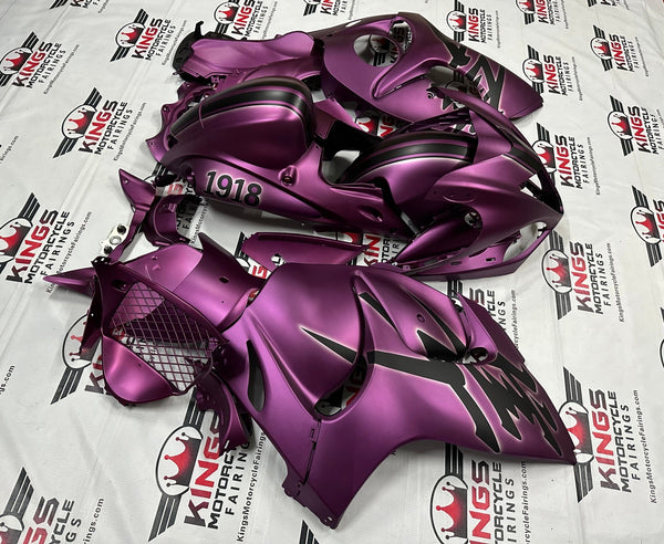 Suzuki Hayabusa Fairings - Matte Purple, Black Stripe