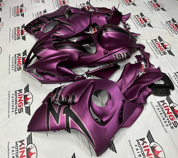 Suzuki Hayabusa Fairings - Matte Purple, Black Stripe