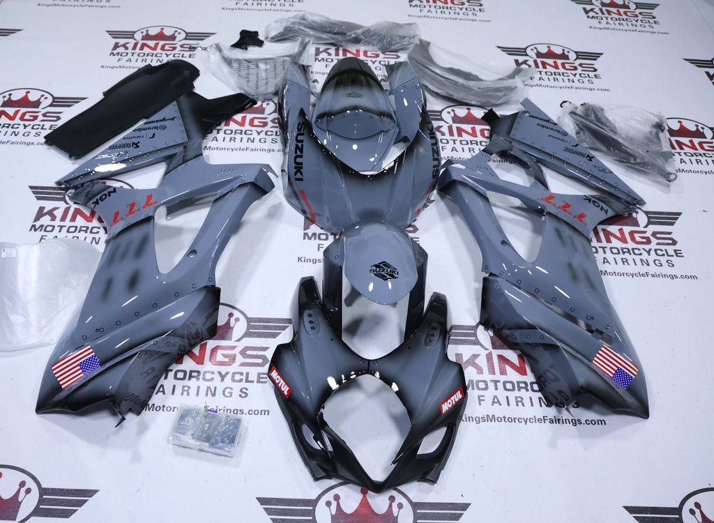 Suzuki GSXR1000 Fairings (2007-2008) Gray, Black, Red USA