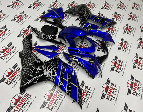 Suzuki GSXR600 Fairings (2025-2026) Blue, Black, Spider Web