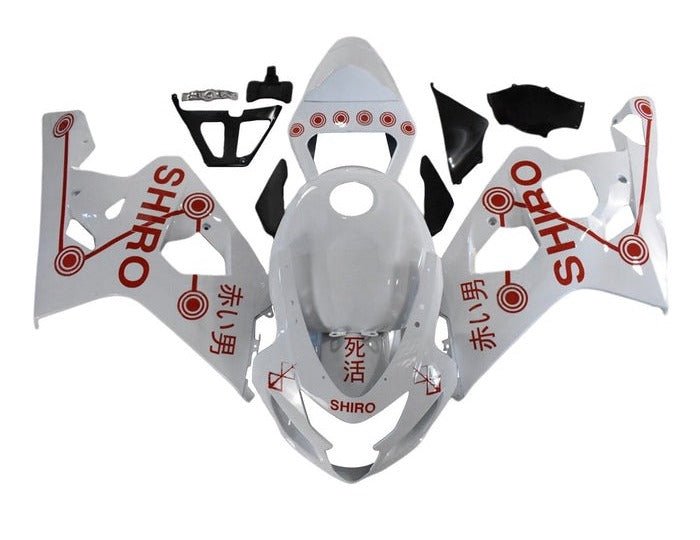 Suzuki GSXR600 Fairings (2004-05) White, Red, Shiro | Kings