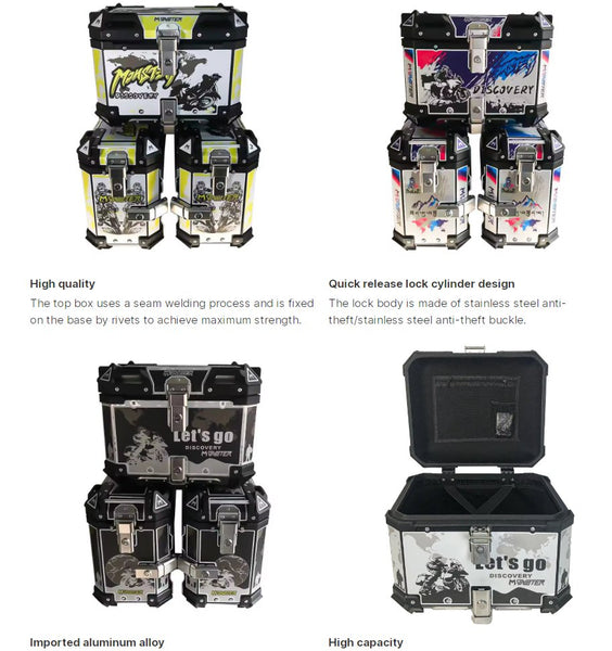 38 Liter Pair of Motorcycle Side Box Storage | Kings