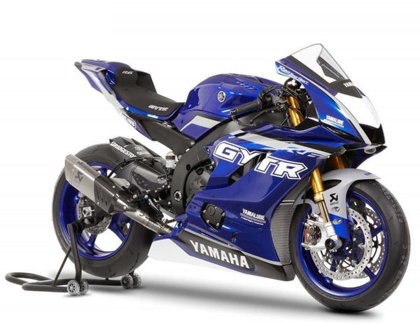 Yamaha YZF-R6 Fairings (2017-2022) Blue, White, Light Gray