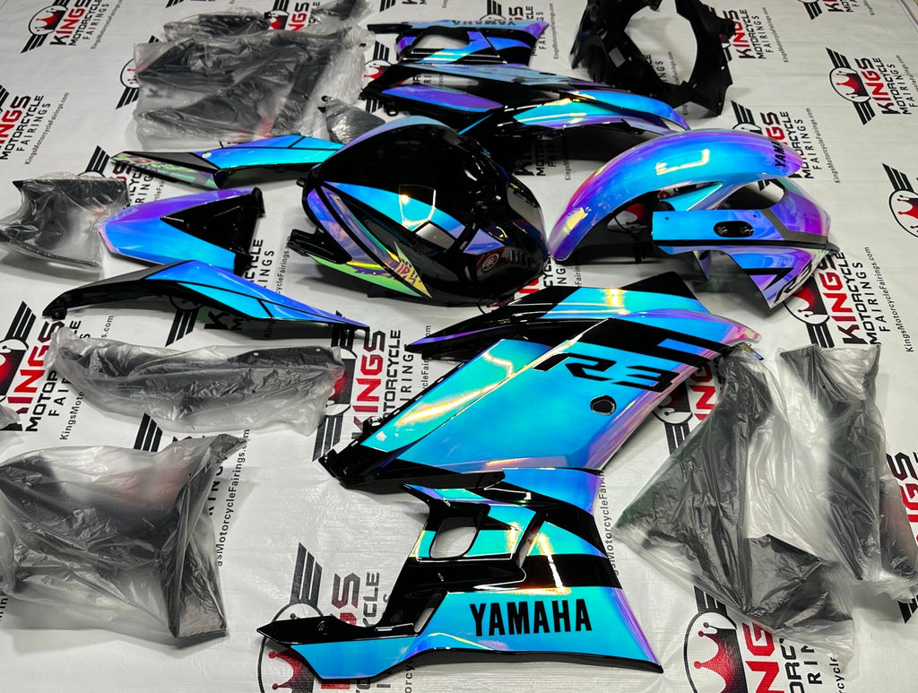 Yamaha R3 Fairings (2022-2024) Chrome, Pink, Blue Chameleon
