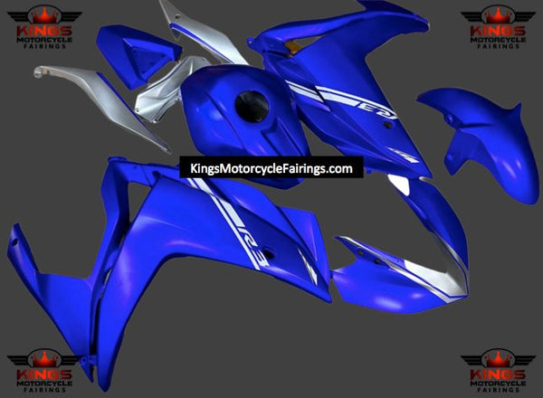 Yamaha R3 Fairings (2015-2018) Blue, White, Silver | Kings