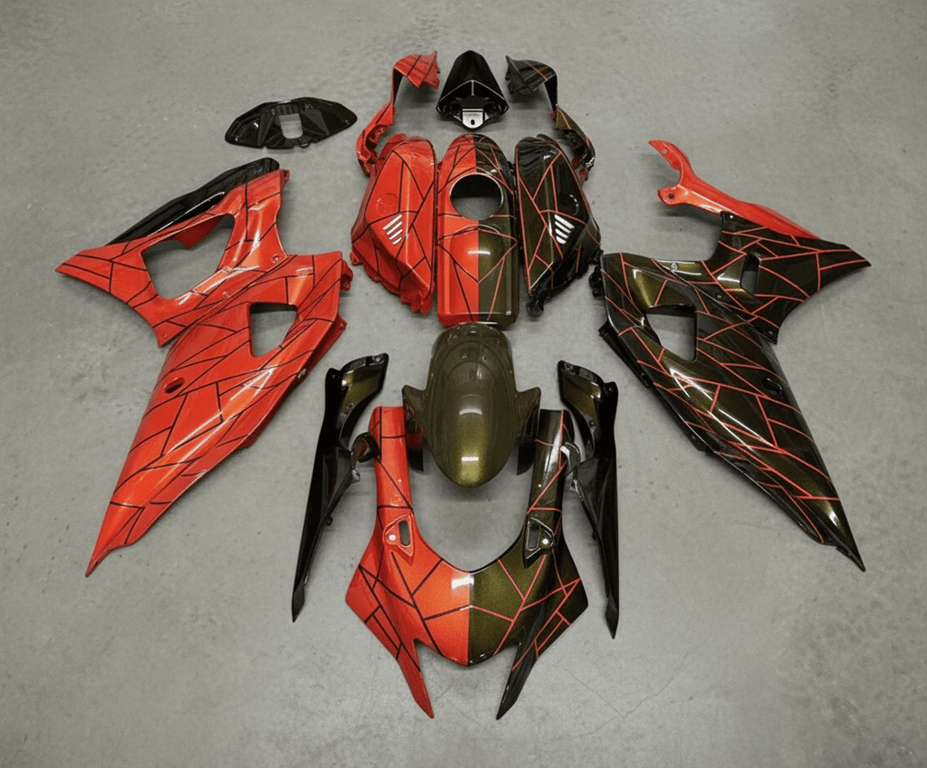 Yamaha R7 Fairings (2021-2025) Red, Black, Cracks | Kings