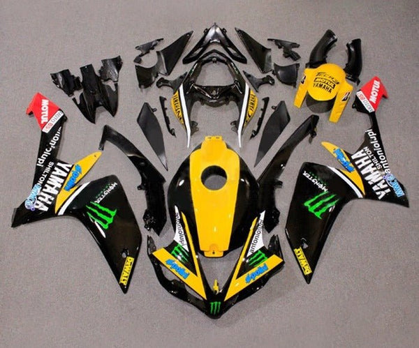 Yamaha R1 Fairings (2007-2008) Yellow, Black Dewalt | Kings