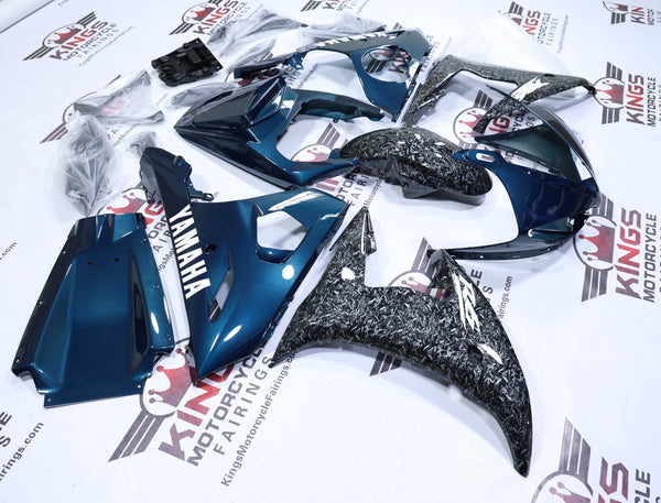 Yamaha R6 Fairings (2003-2004) Forged Carbon Fiber, Teal