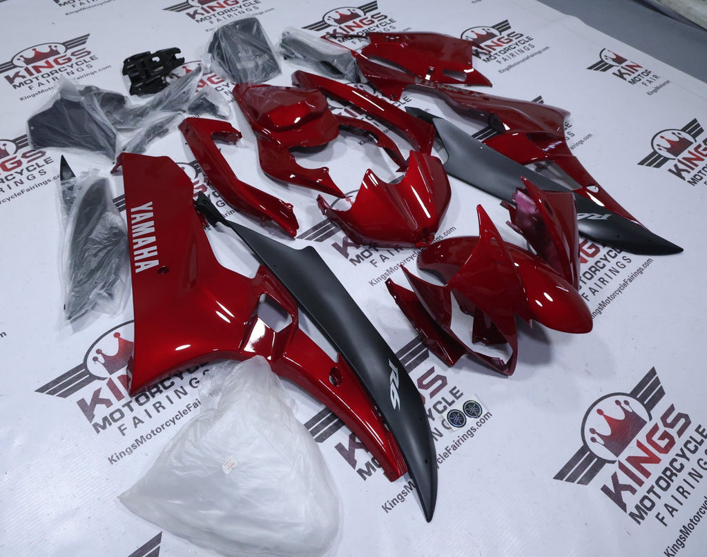 Yamaha YZF-R6 Fairings (2006-2007) Red, Matte Black, Gray