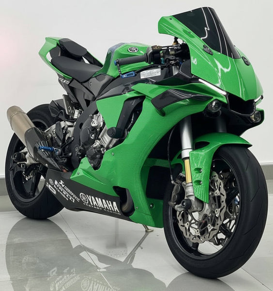 Yamaha YZF-R1 Fairings (2020-2025) Green Faux Carbon Fiber