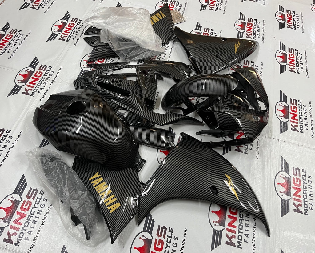 Yamaha R1 Fairings (2009-2011) Carbon Fiber, Gold | Kings Motorcycle