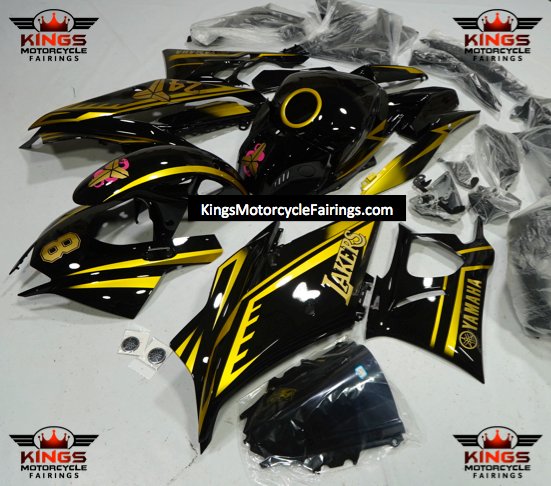 Yamaha R3 Fairings (2022-2024) Black, Gold | Kings