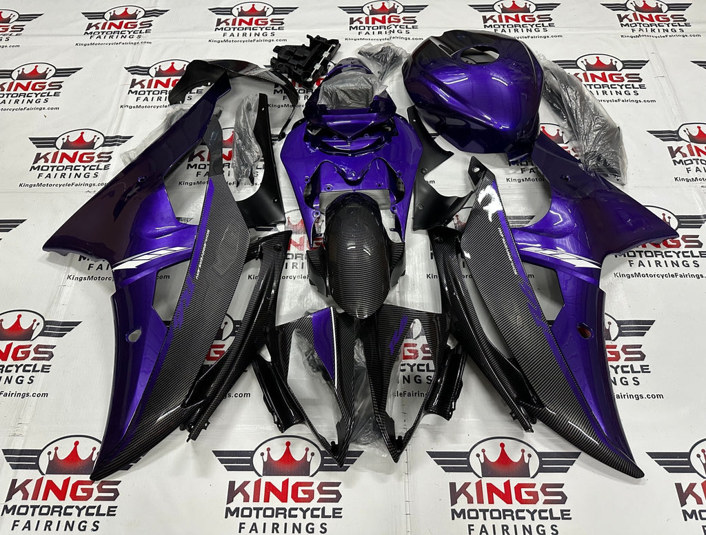 Yamaha R6 Fairings (2008-2016) Purple, Carbon Fiber | Kings