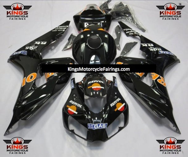 Honda CBR 1000 Fairings (2006-2007) Black, Orange Repsol