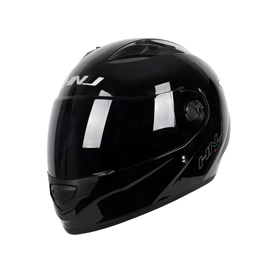Motorcycle Helmet Black HNJ with Black Visor