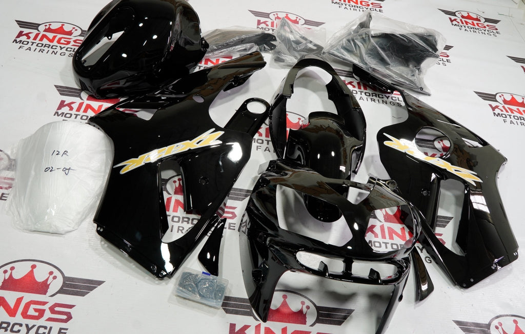 Kawasaki Ninja ZX12R Fairings (2002-2006) Black, Gold