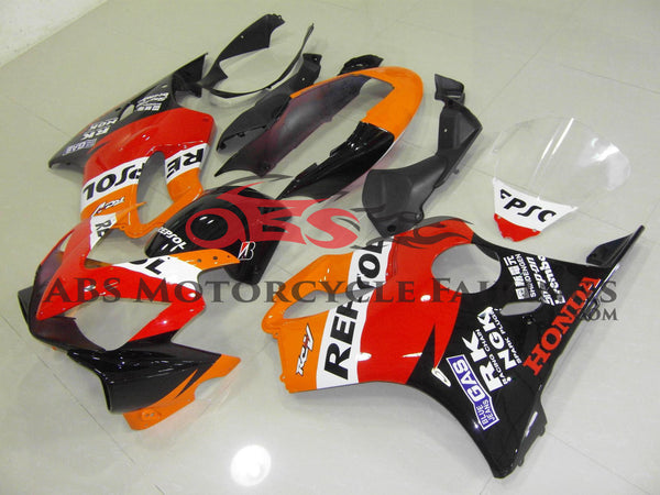 Honda CBR600F4i (2004-2007) Orange, Black and Red REPSOL Fairings