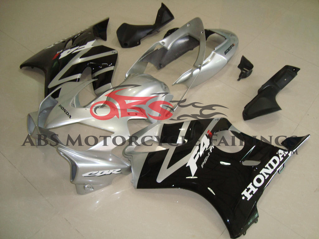 Honda CBR 600 F4i Fairings (2004-2007) Silver, Black, White