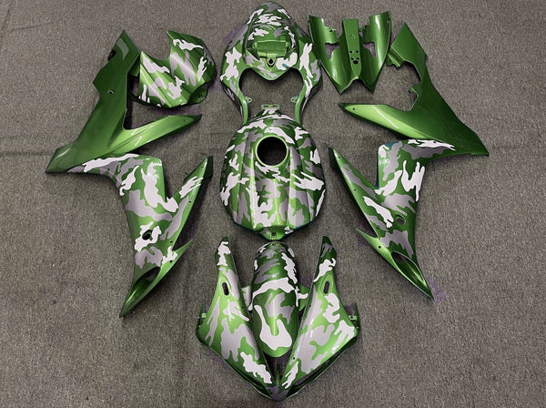 Yamaha R1 Fairings (2004-2006) Green, White, Gray Camouflage