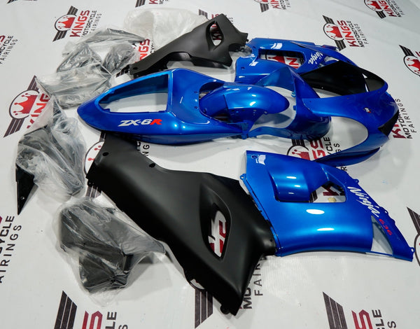 Fairings | Kawasaki ZX6R 636 (2005-2006) Blue, Matte Black