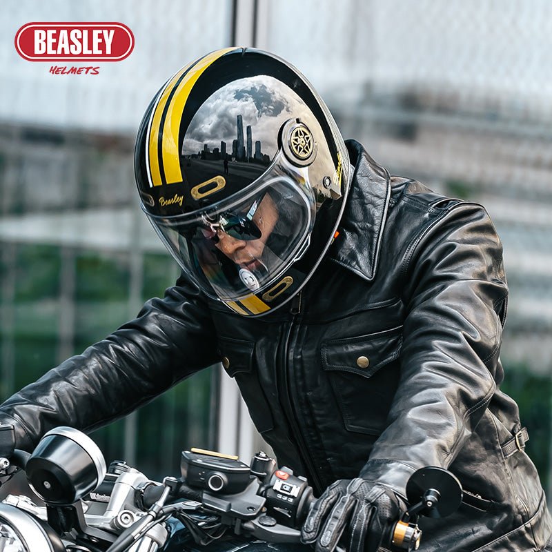 Black, Gold Beasley Motorcycle Helmet | Kings Motorcycle