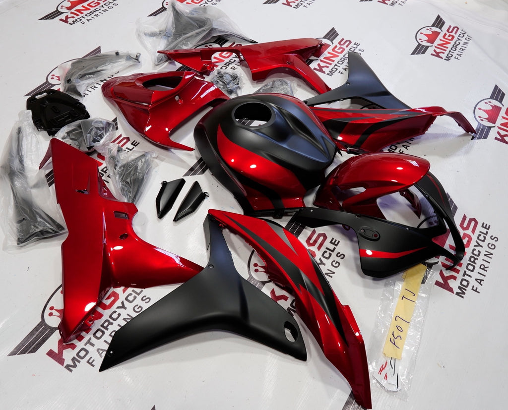 Honda CBR600RR Fairings (2007-2008) Candy Red & Matte Black