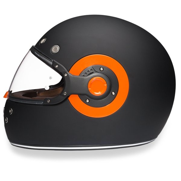 Motorcycle Helmet | Retro Full Face Helmet, Matte Black
