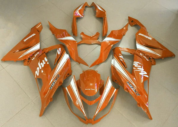 Kawasaki ZX6R 636 Fairings (2013-2018) Orange, White | Kings