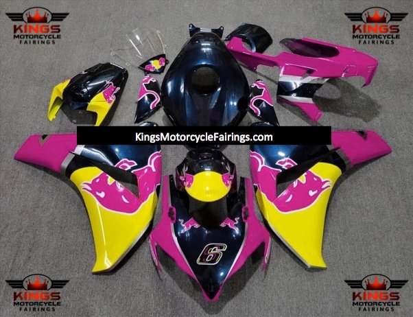 Honda CBR 1000 Fairings (2008-2011) Pink, Yellow, Blue Bull