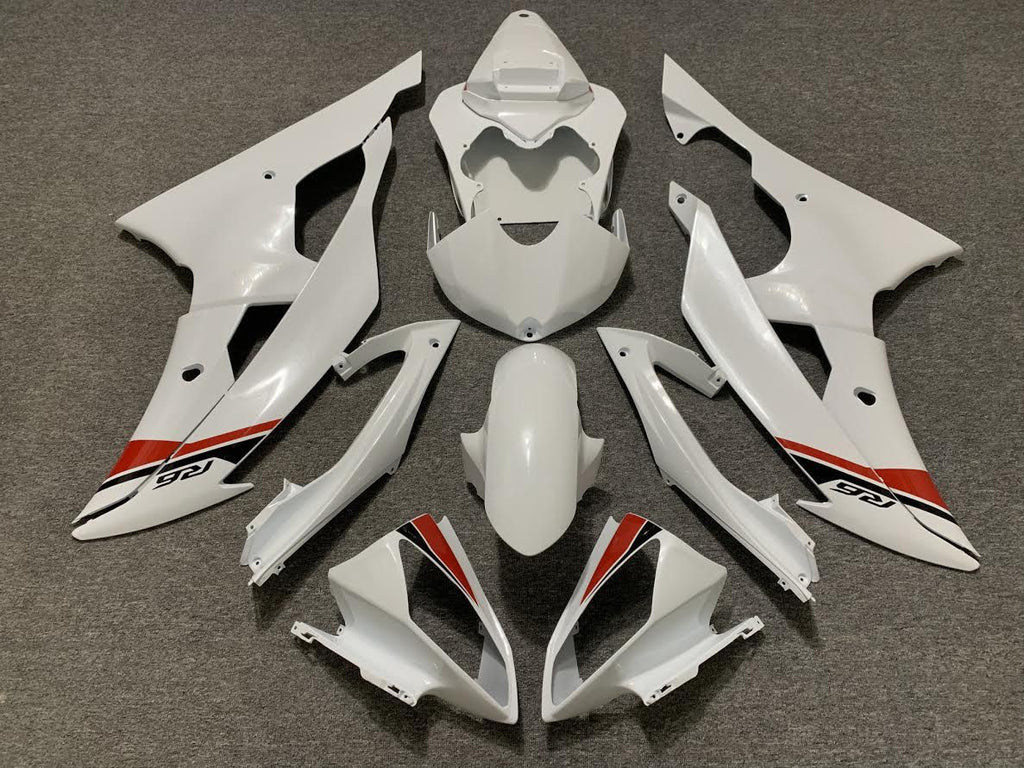 Yamaha R6 Fairings (2008-2016) Pearl White, Black, Red